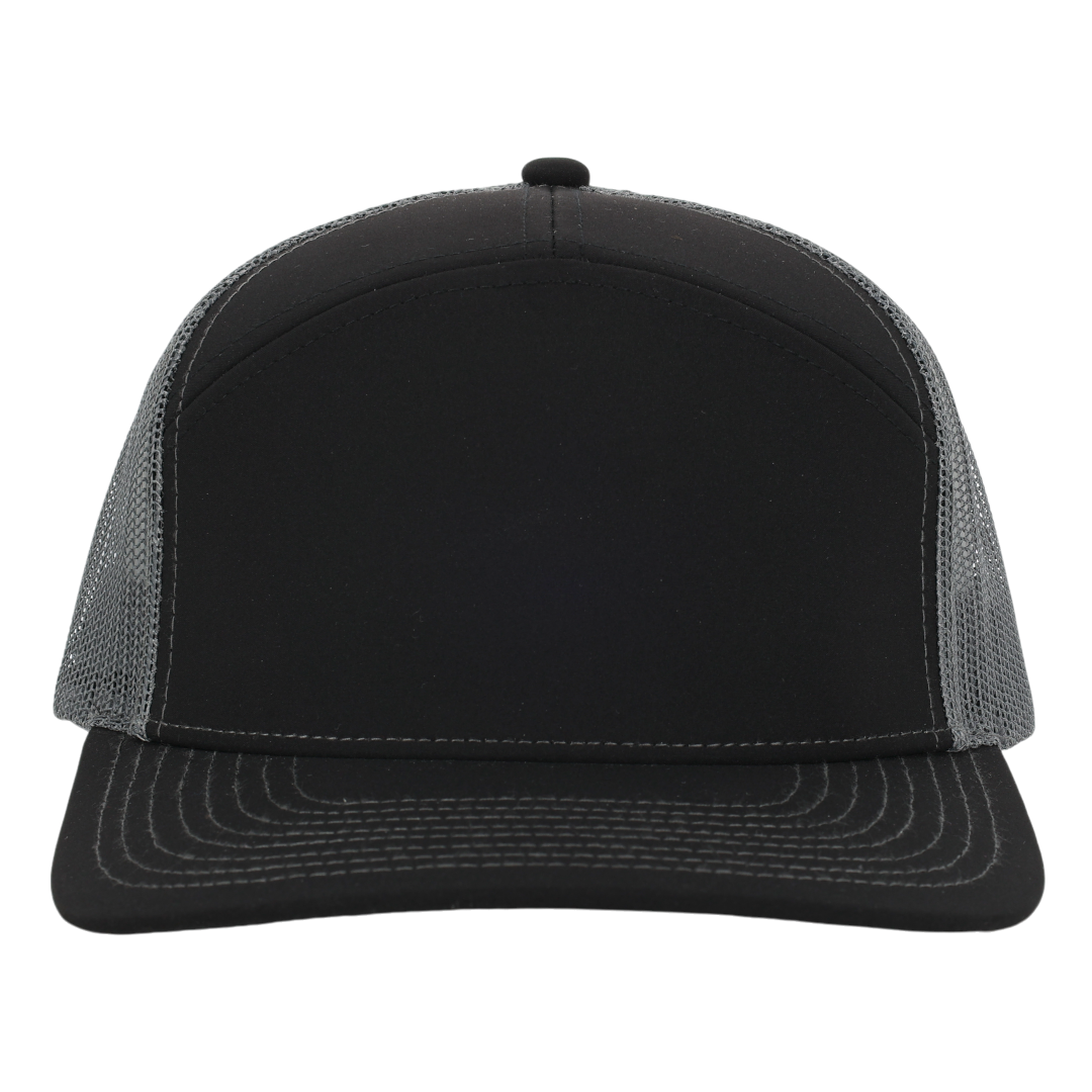 Stealth Black & Charcoal Mesh Tradesman Waterproof Hat – sixhatssupply