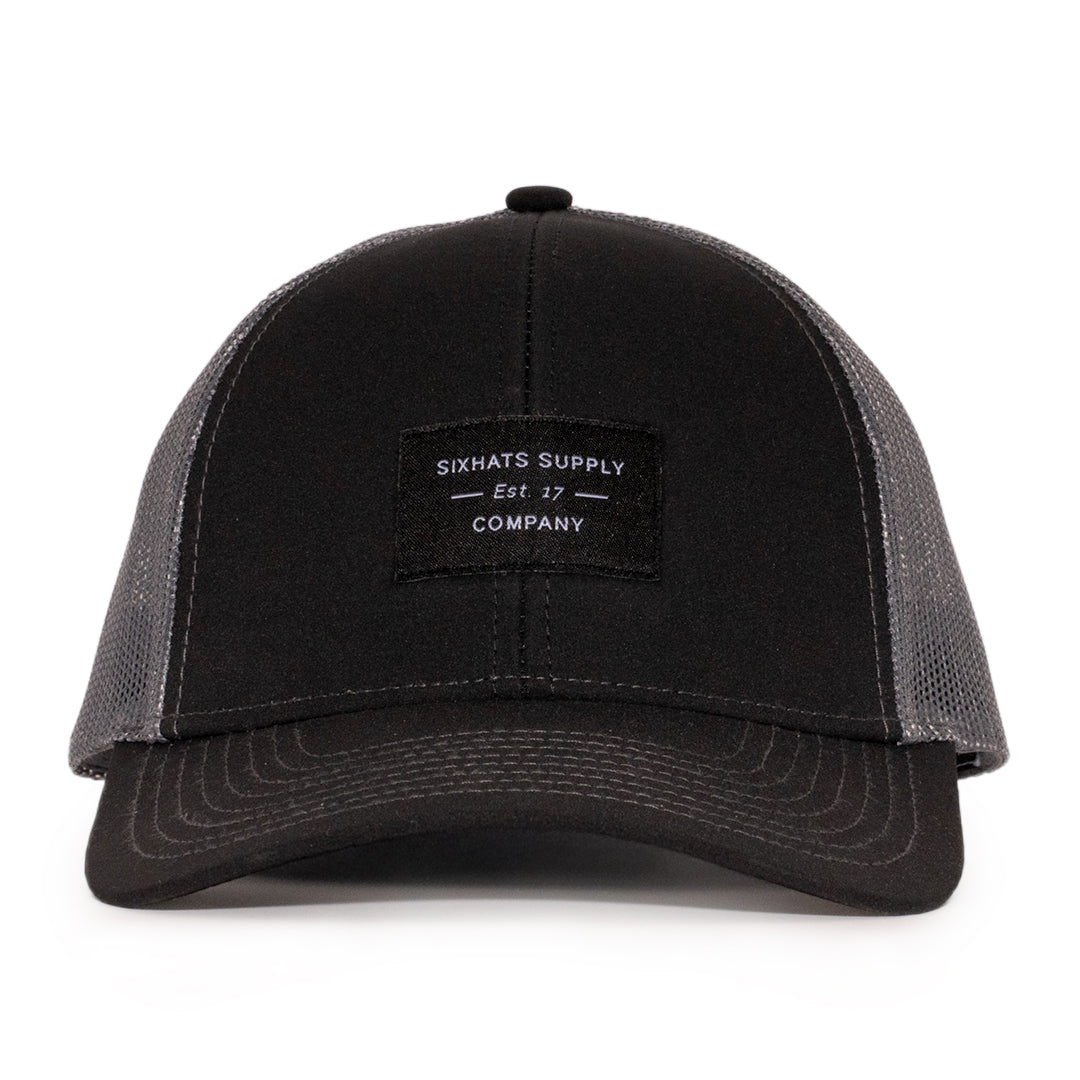 Black & Charcoal Mesh OG Low Pro Waterproof Hat – sixhatssupply