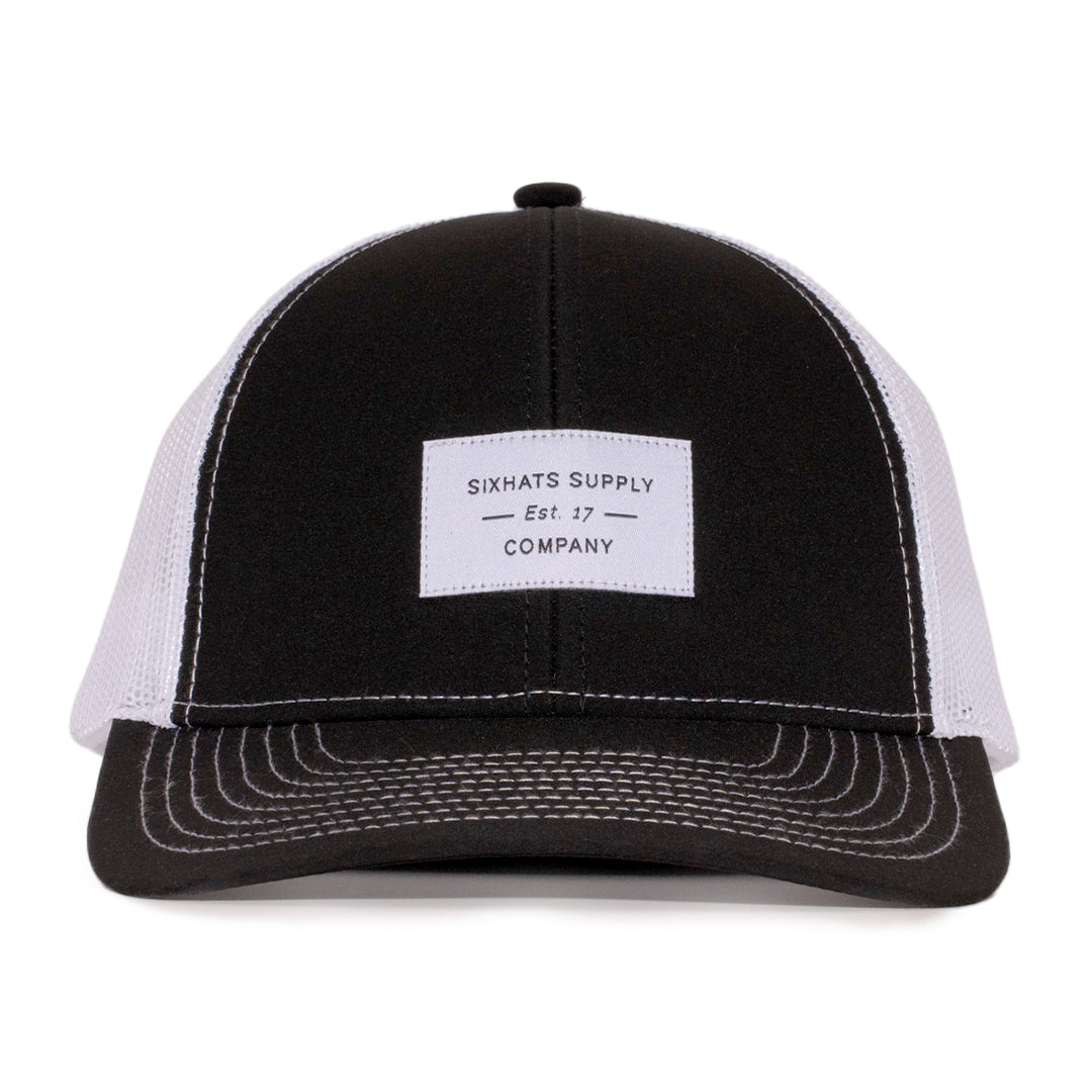 Black & White Mesh OG Low Pro Waterproof Hat – sixhatssupply